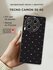 Чехол на Tecno Camon 30 4G / Текно Камон 30 4G с принтом "Черный фон и сердечки"