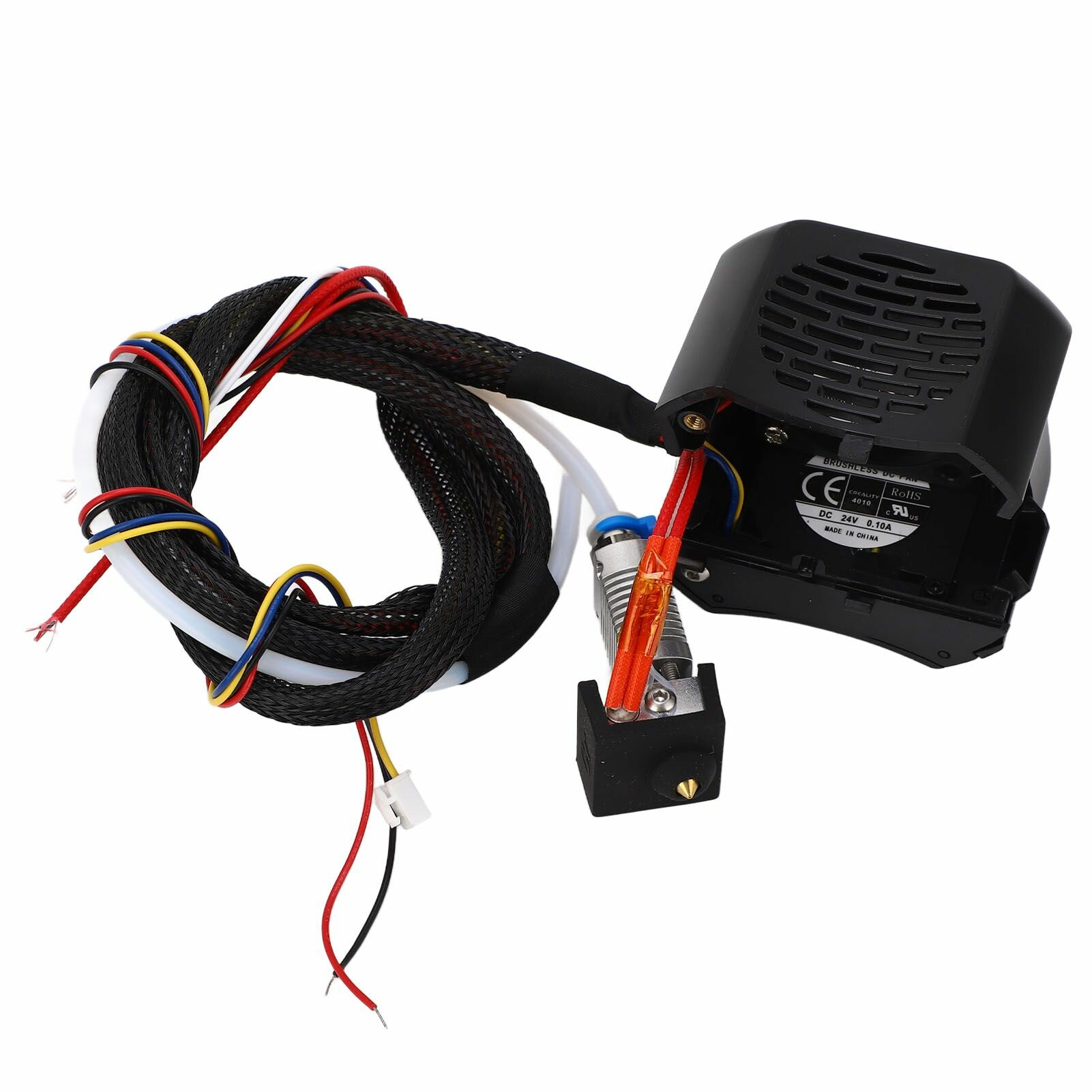 Комплект горячего сопла 3D-принтера с двойным вентилятором для Ender 3 V2 DC24V, нержавеющий и прочный материал