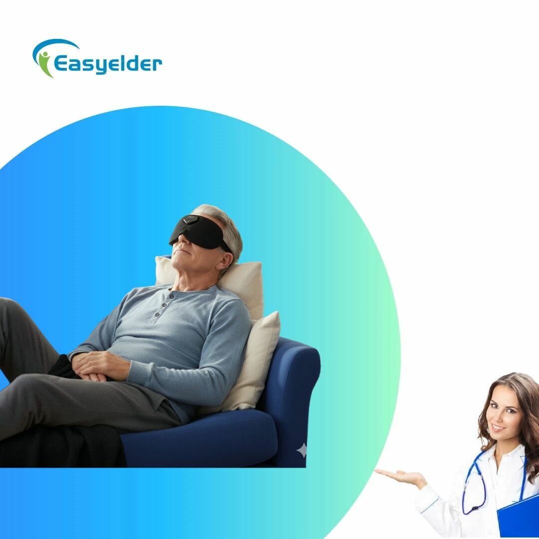 Easyelder Беспроводная 3D маска-массажер для сна: микротоковый импульсный гаджет от бессонницы, съемный, из дышащей ткани