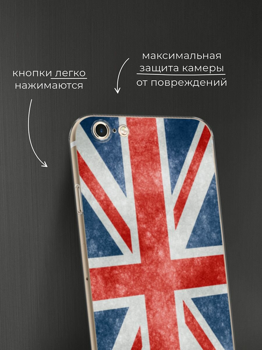 Чехол на Apple iPhone 6 Plus/6S Plus / Айфон 6 Плюс/Айфон 6С Плюс с принтом "Флаг Великобритании 1" — фото 1