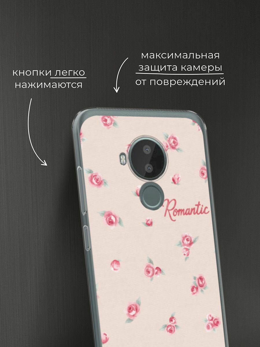 Силиконовый чехол на Nokia C30 / Нокия C30 с принтом "Romantic" — фото 1