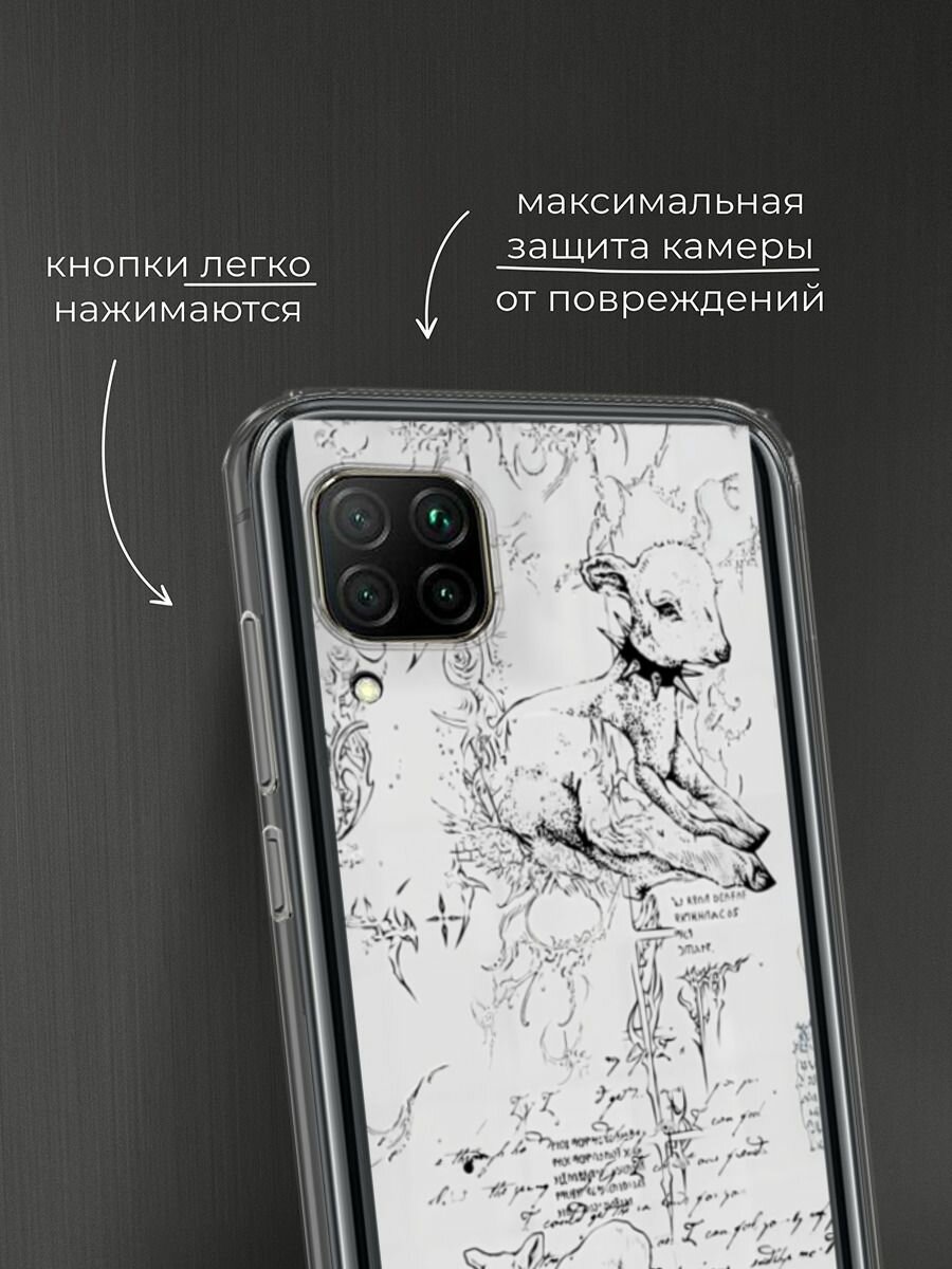 Чехол на Honor 30S Global/Huawei P40 Lite 5G/Nova 7 SE с принтом "Готический ягненок" — фото 1