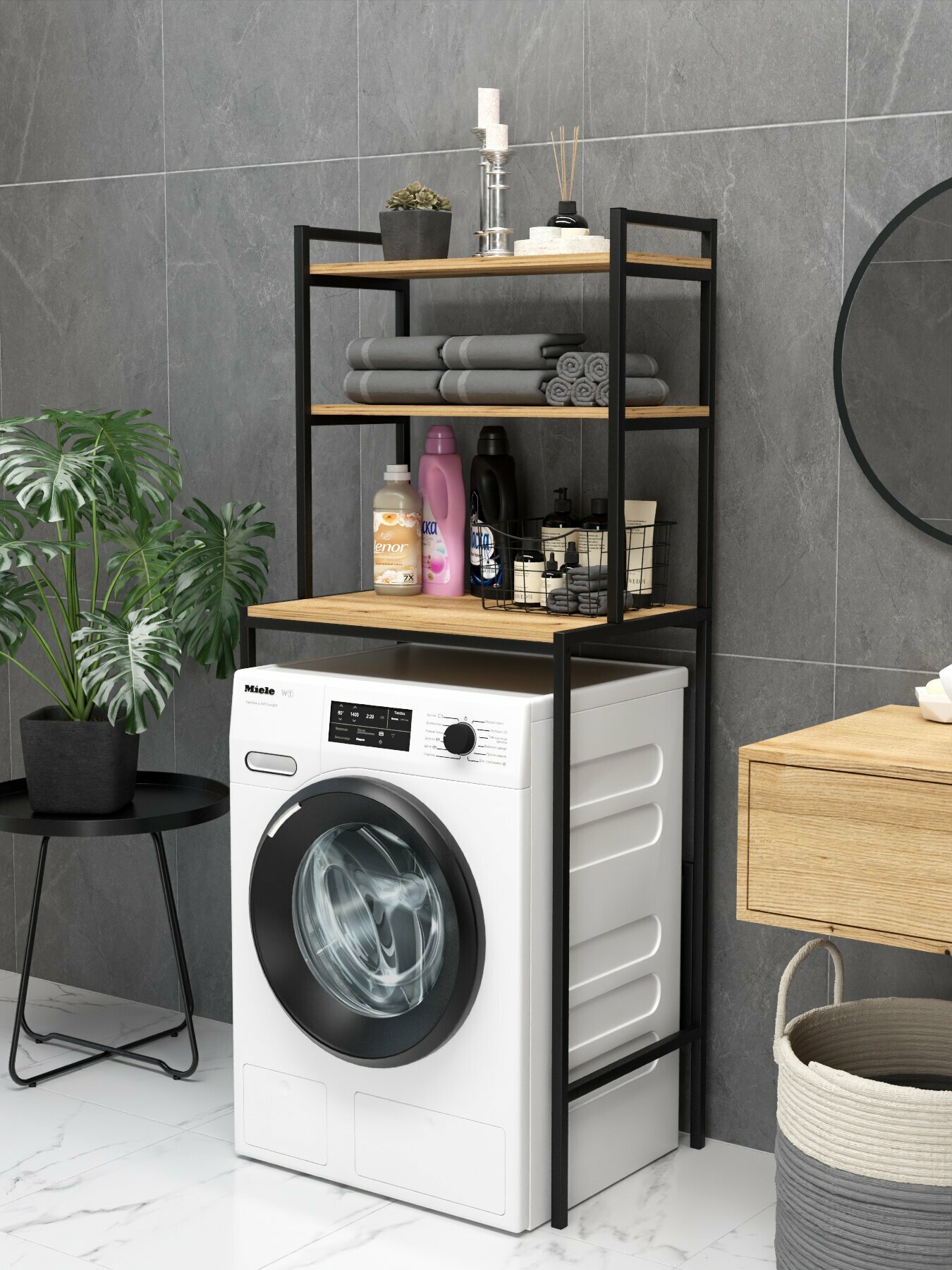 Стеллаж с полкой для стиральной машины