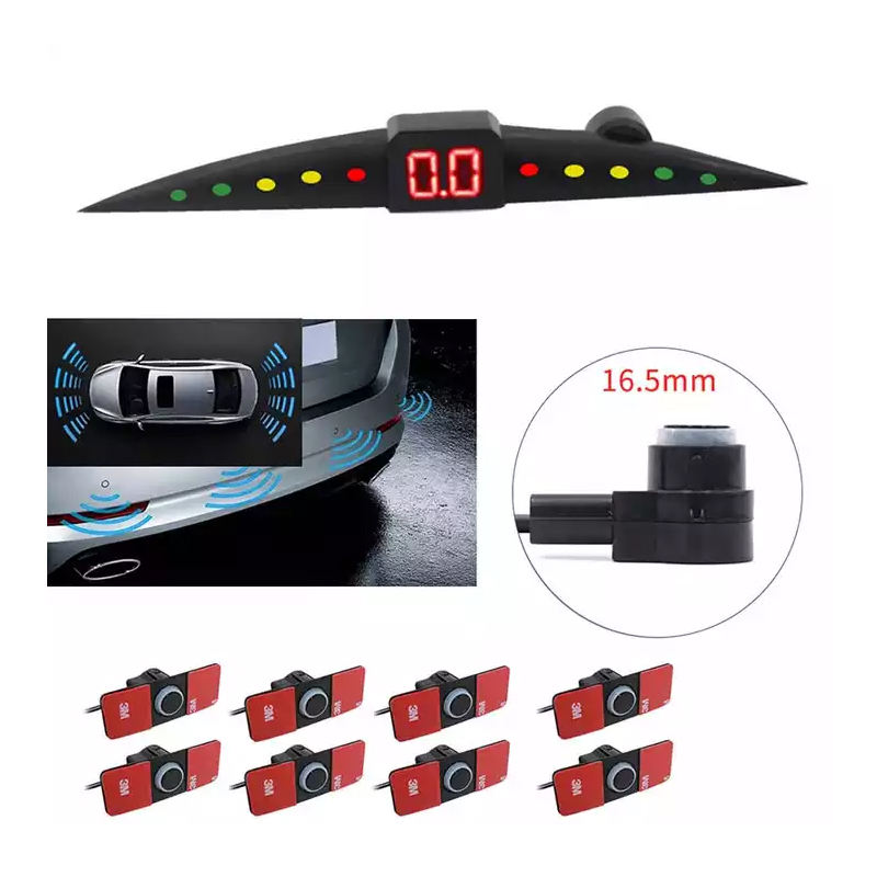 Система обнаружения слепых зон автомобиля с 8 датчиками + ЖК-дисплей заднего вида с функцией помощи при парковке