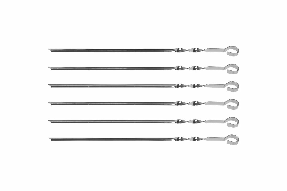 Grinda шампуры уголок 450 мм, набор из 6 шт, 427755 для шашлыков и барбекю