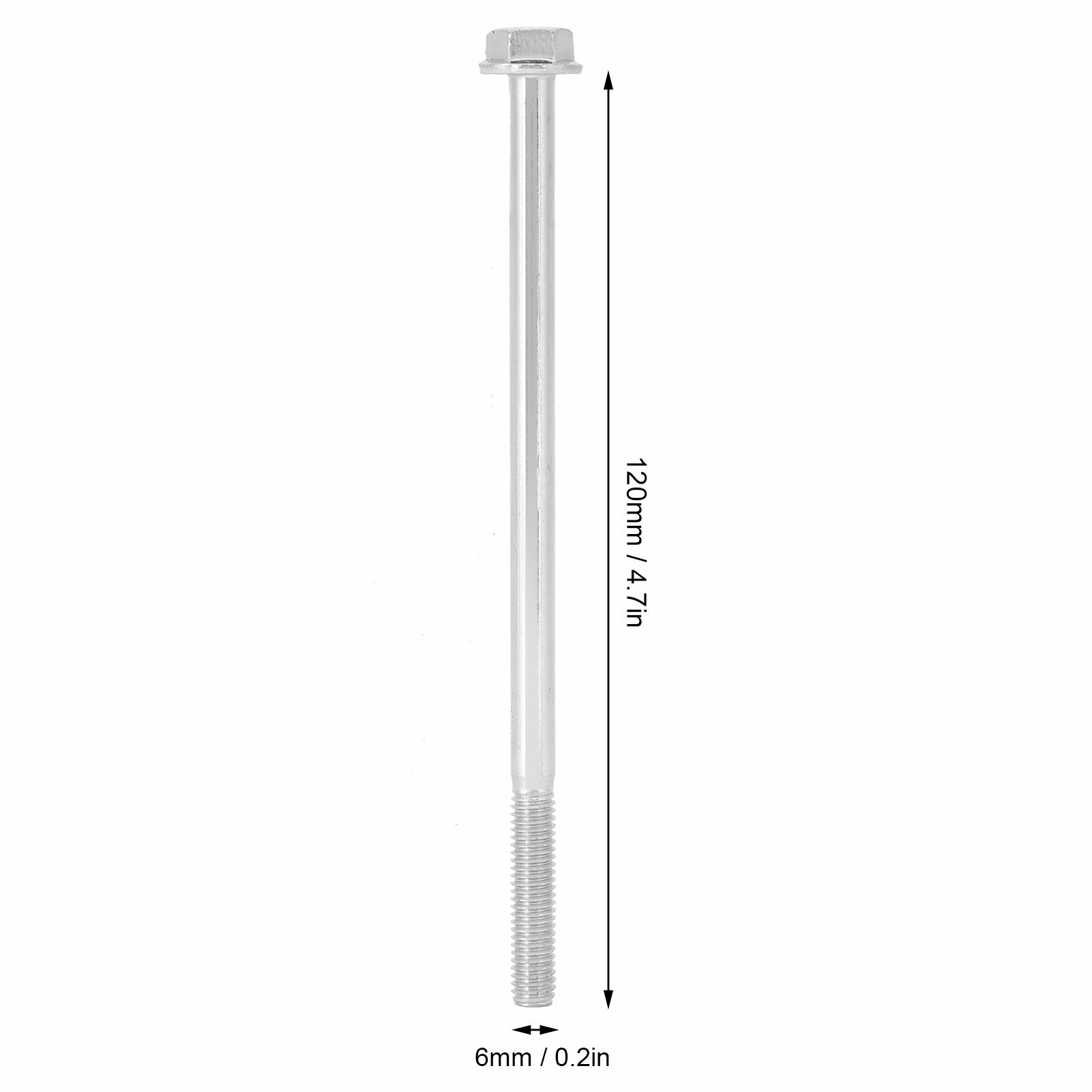 20 шт. M6 x 120 мм с шестигранной головкой, удлиненный винт с шестигранной головкой, длинный винт для сельского хозяйства, домашнего хозяйства
