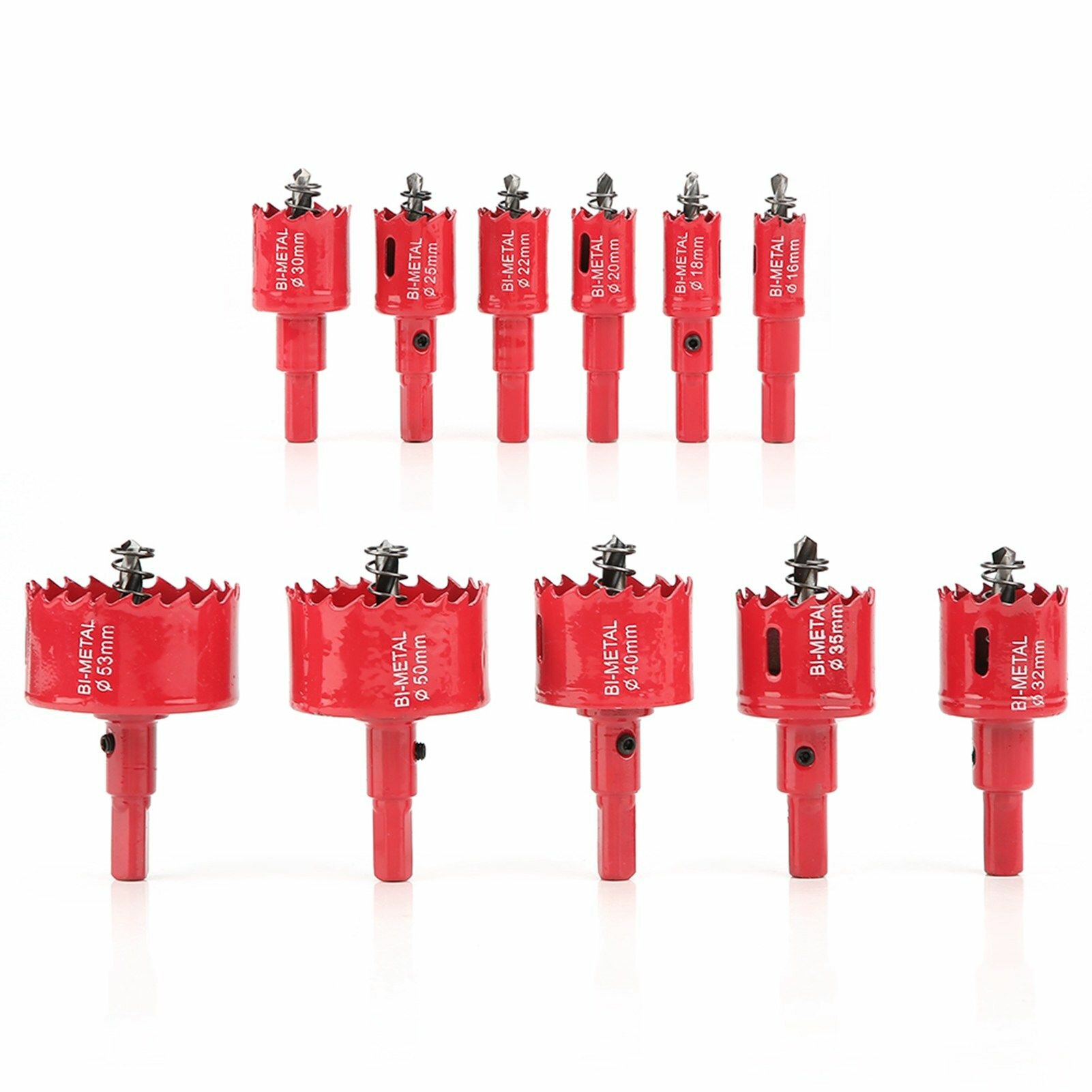 Набор из 11 шт, 16-53 мм M42, высокоскоростная сталь, биметаллическая кольцевая пила, кольцевая пила с корончатым сверлом