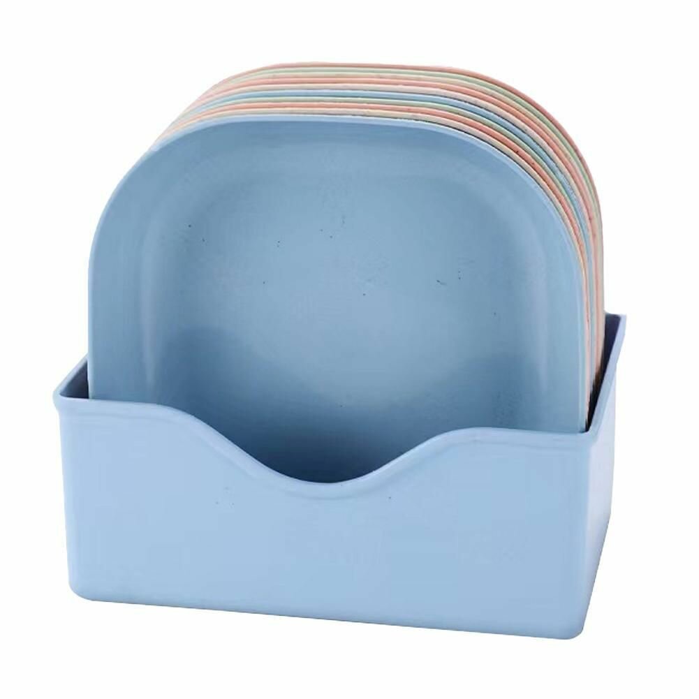 10 шт. разноцветных чайных тарелок с фруктами, европейская простая тарелка косточками