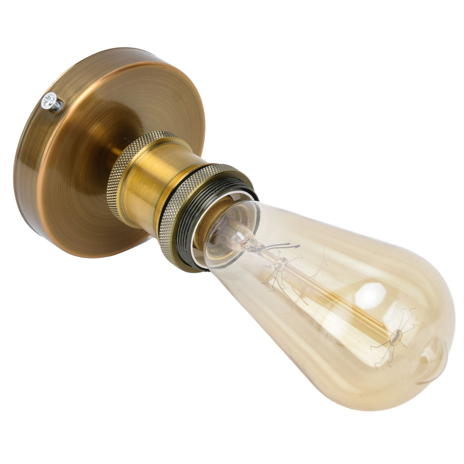 Винтажный цоколь для лампы E26 E27, потолочный держатель лампы с аксессуарами для кухни, спальни, гостиной, 100‑240 В, античное золото