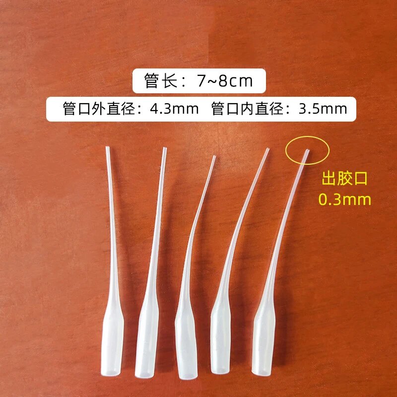 Насадки для суперклея 502, прозрачные, пластик, 10/50 шт. 0.3mm, 100pcs