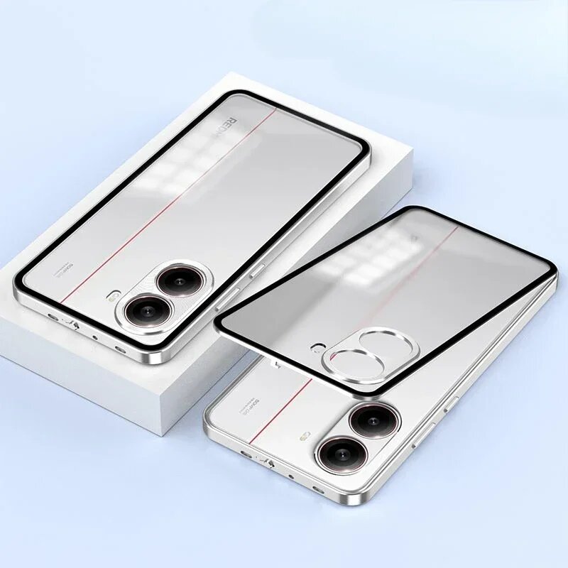 Чехол для POCO X7 Pro серебристый, металлический