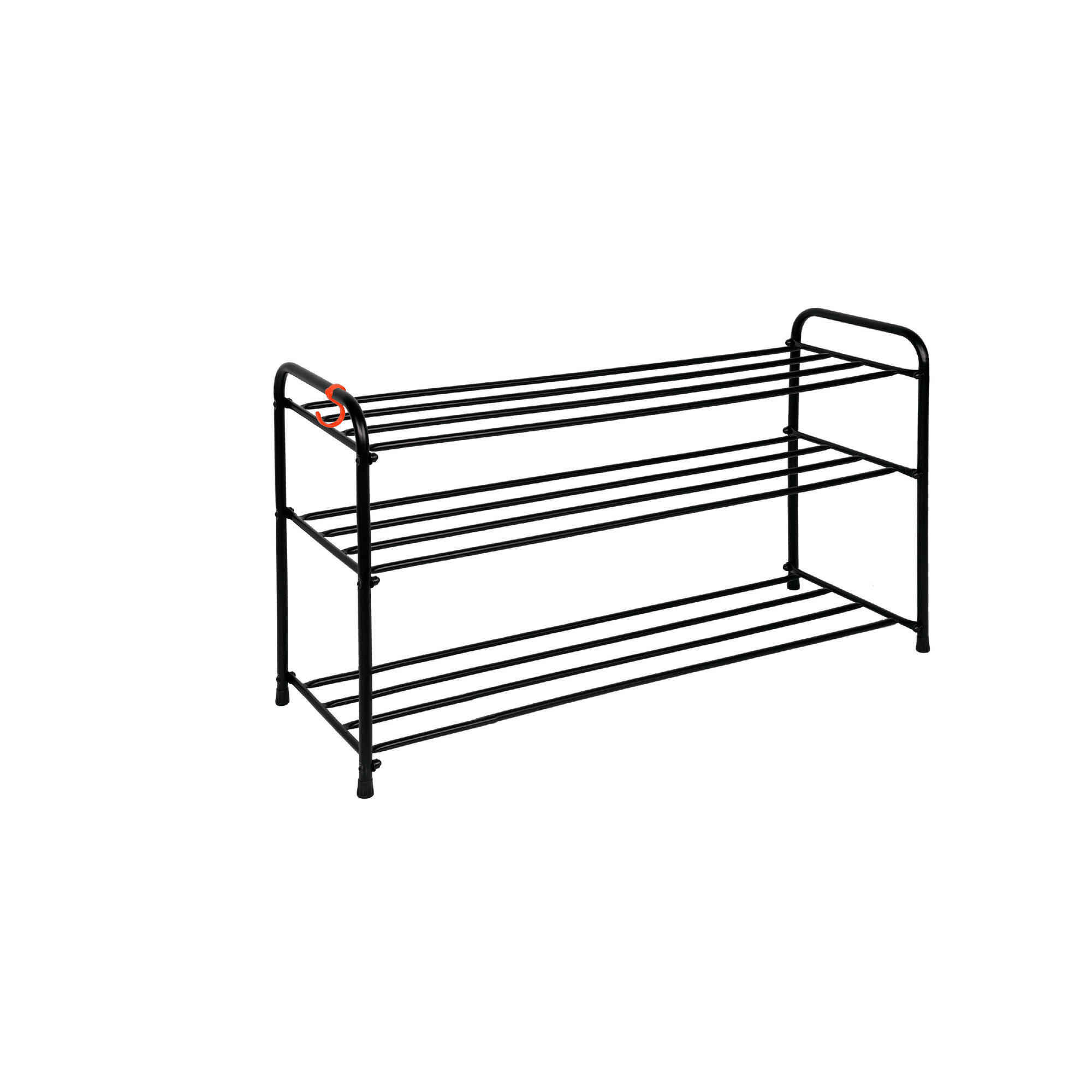 Подставка для обуви ЗМИ "Альфа 33", 3 полки, 870х300х400 мм, металл, черная