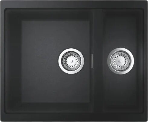 Мойка кухонная Grohe K500 31648AP0 прямоугольная, 55x46, мойка для кухни, встраиваемая снизу, матовая, черная