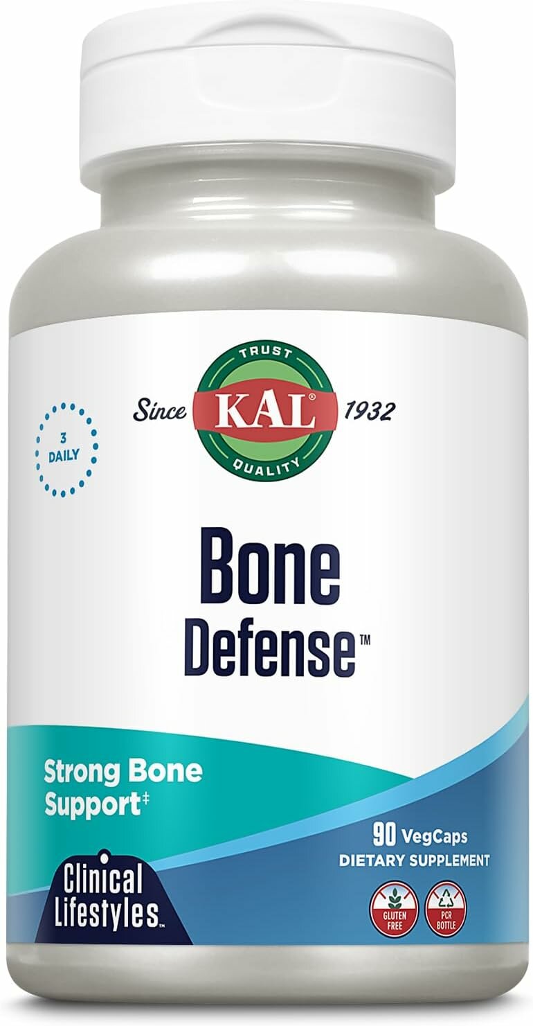 Витамины KAL "Защита костей", для костей и связок, 90 капсул, США Bone Defense