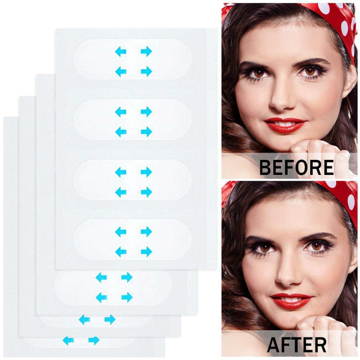 Штука из 40 штук наклеек для подтяжки лица - тонкие невидимые наклейки - V-образные наклейки для укрепления лица против морщин - воздухопроницаемое склеивание - укрепляющие подбородок лица