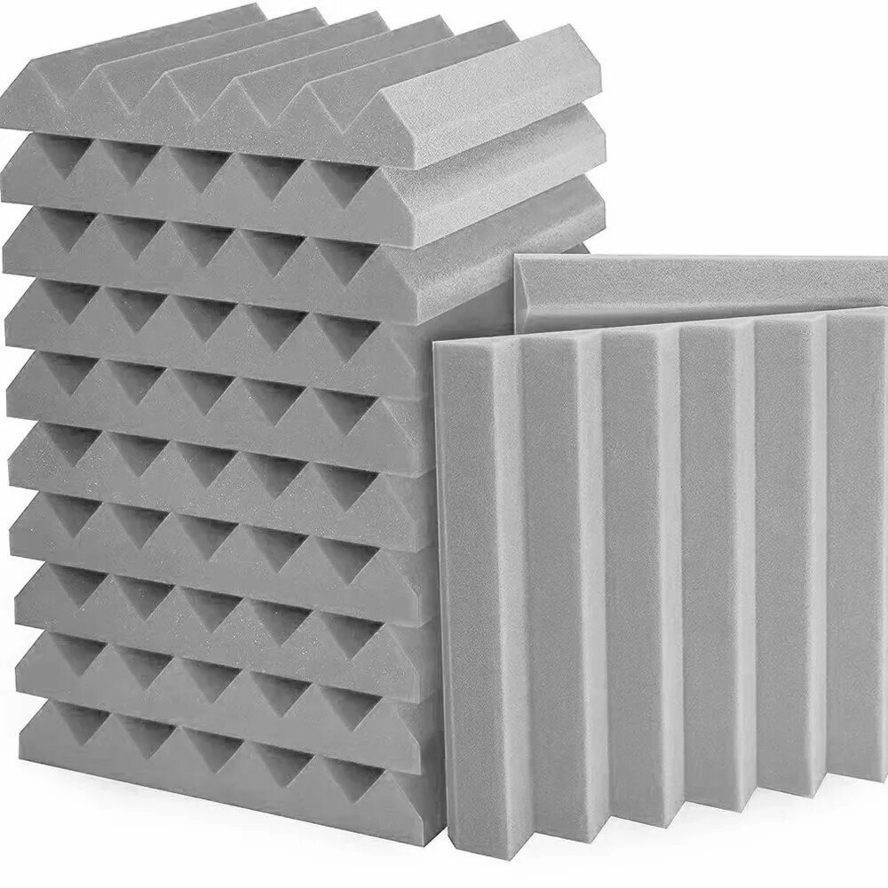 12 шт. звукопоглощающие поролон материал панели 300х300x50мм Клин поролон акустический