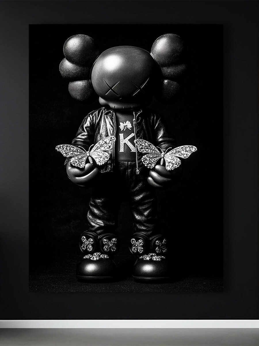 Картина интерьерная - "KAWS / кавс, Mickey Mouse" , 40х60 см.