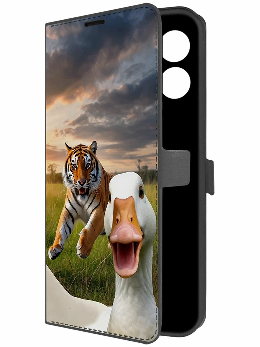 Чехол-книжка Krutoff Eco Book для INFINIX Hot 30i Нас бесогонят (черный)