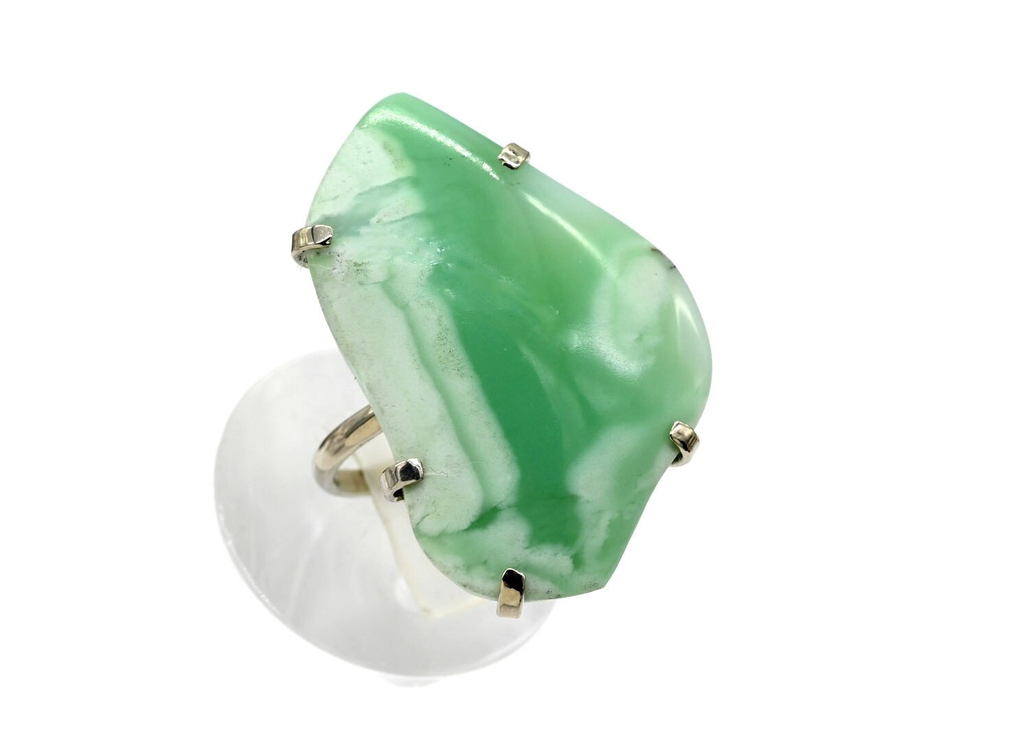 Кольцо, хризопраз