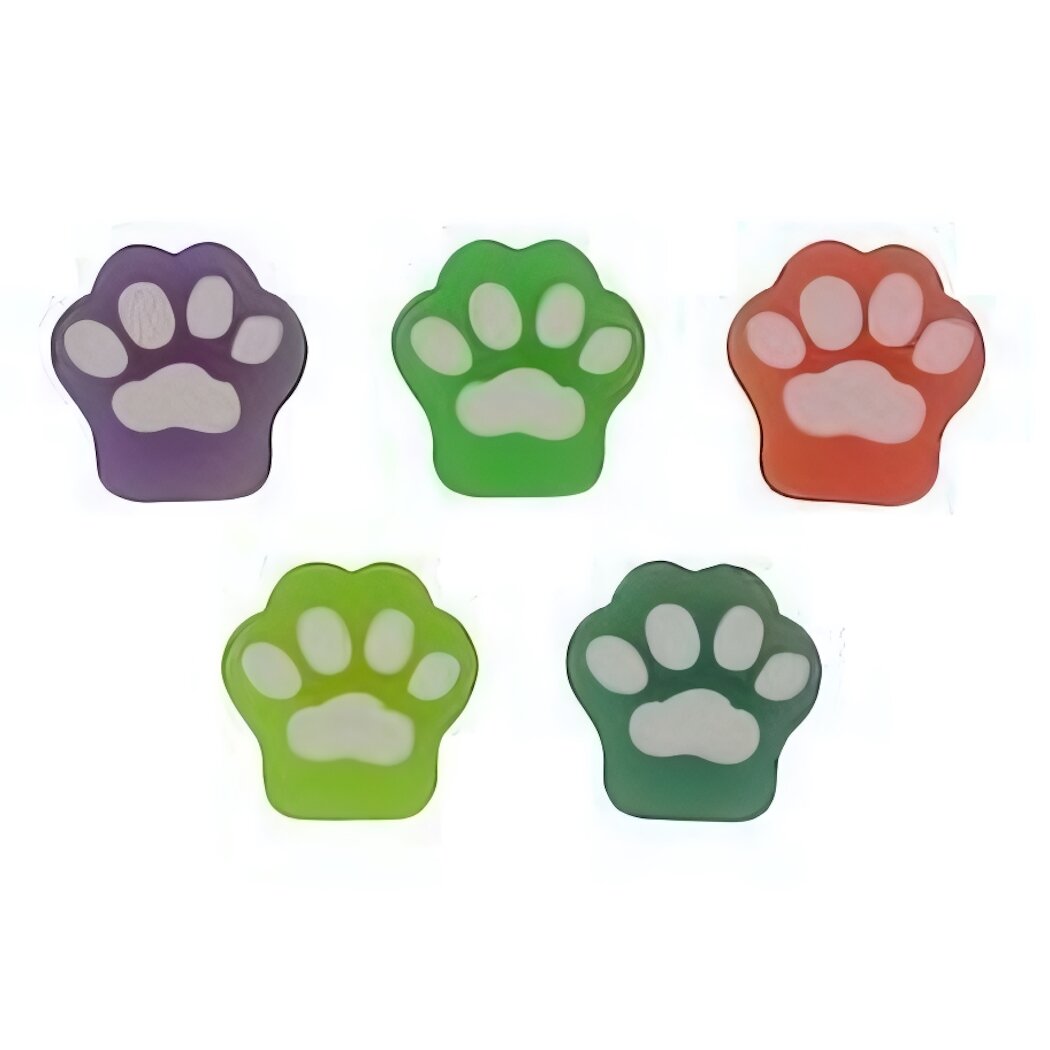 Ластик стилизованный "кошачьи лапки", комфортное использование, микс цветов, индивидуальная упаковка, школьный аксессуар