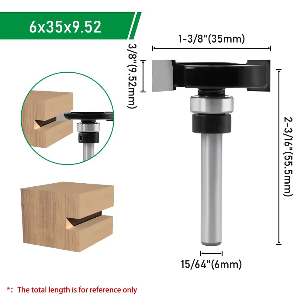 Фреза для дерева LAVIE C06318FX35, 6x35x9.52mm