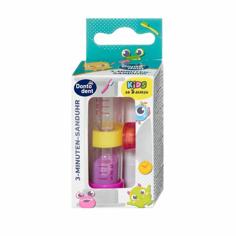 Песочные часы - таймер для чистки зубов Dontodent - Sanduhr Kids, детские, 3 минуты, 1шт