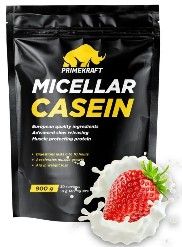Казеин мицеллярный Prime Kraft 900 г Клубника