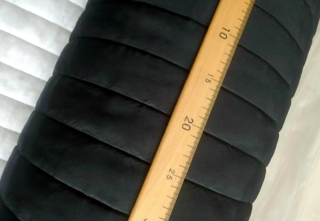 Курточная ткань стёганая "Черная", ткань для шитья, длина 100 см, ширина 150 см