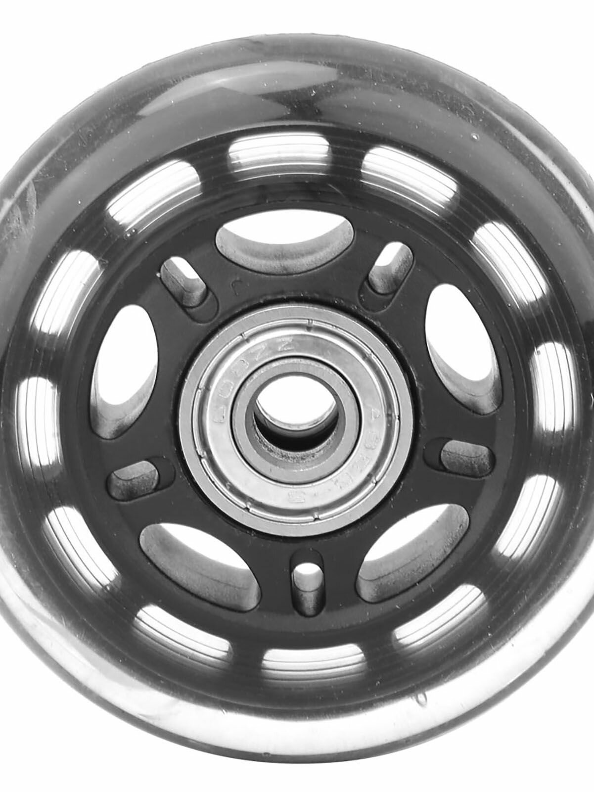 3-дюймовое роликовое колесо из черного прозрачного бесшумного полиуретана с подшипником 608ZZ, Коньки, Аксессуары для багажной тележки