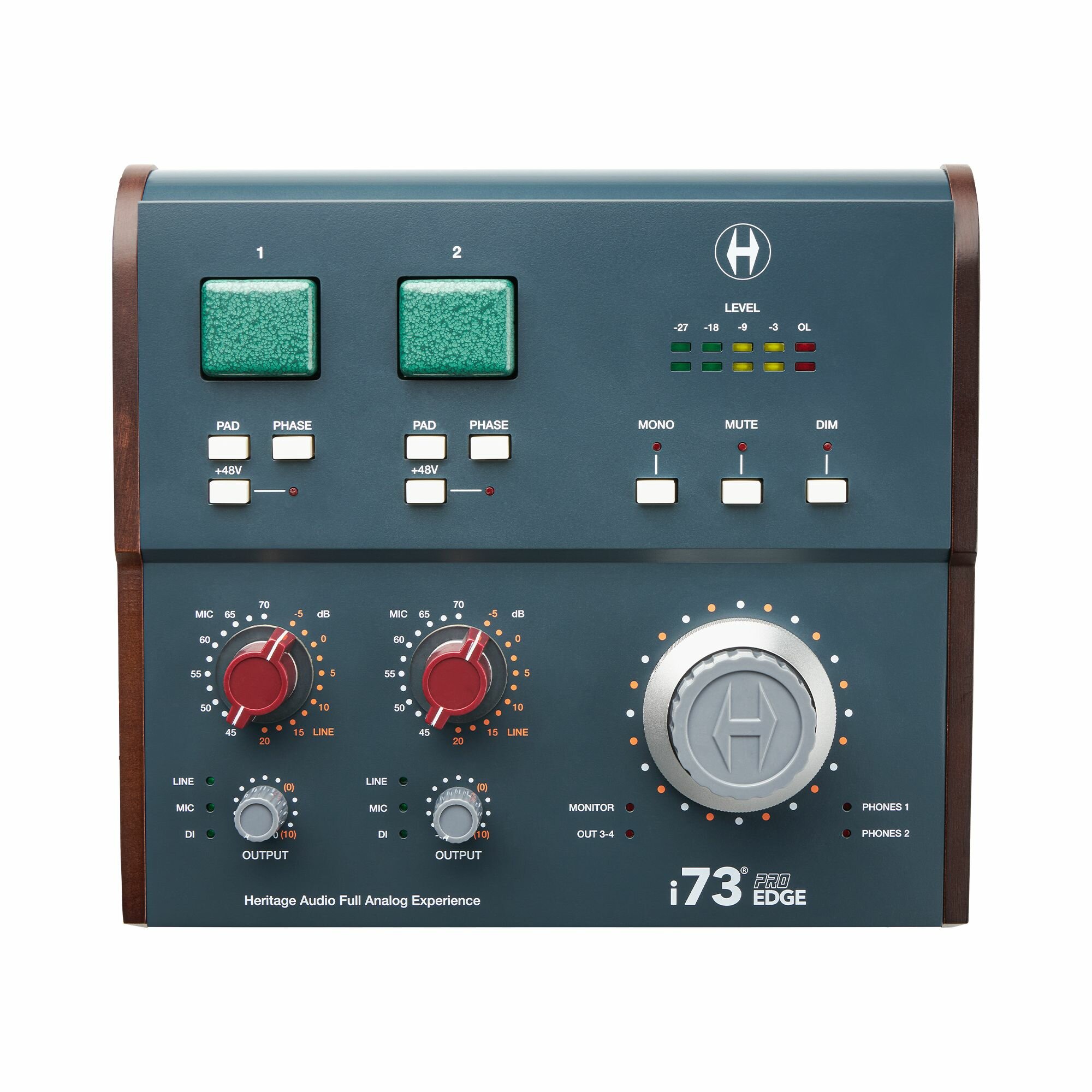 Аудиоинтерфейс Heritage Audio i73 PRO Edge Blue, с фантомным питанием, USB