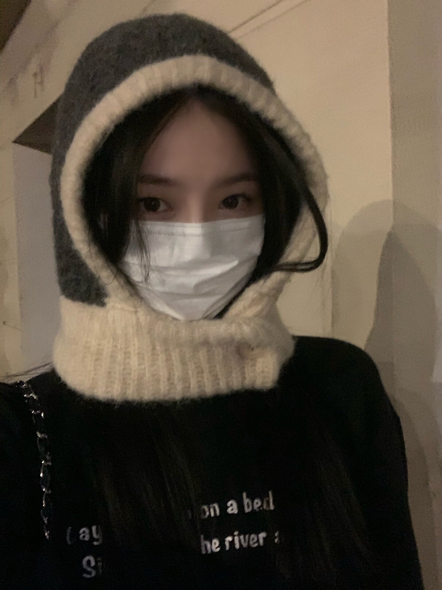 Ding Zouzai Балаклава женская осенне-зимняя теплая шейный шарф цельная вязаная шерстяная шапка защита ушей шляпа Lei Feng