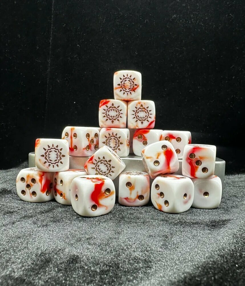 Дайсы d6 "Кхорн" Warhammer 40K набор 20шт