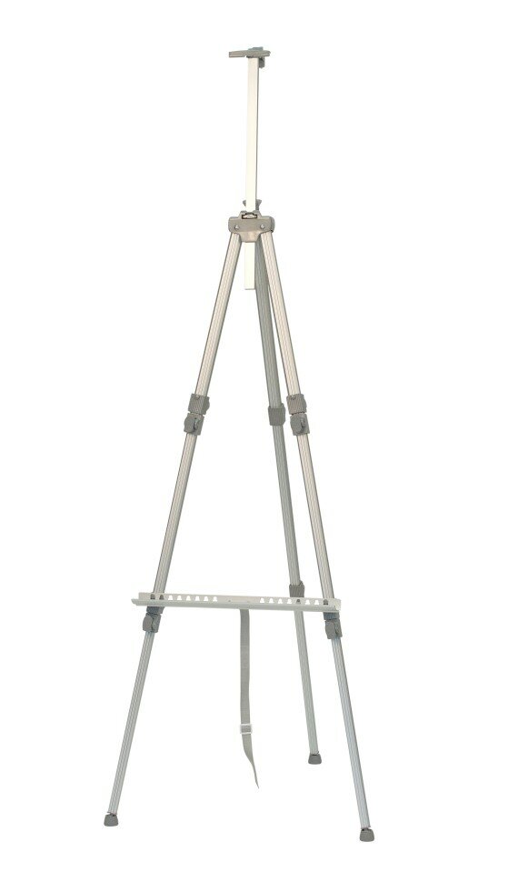 Мольберт тренога FE-85.120S из алюминия (с чехлом), цвет серебро, холст до 120см