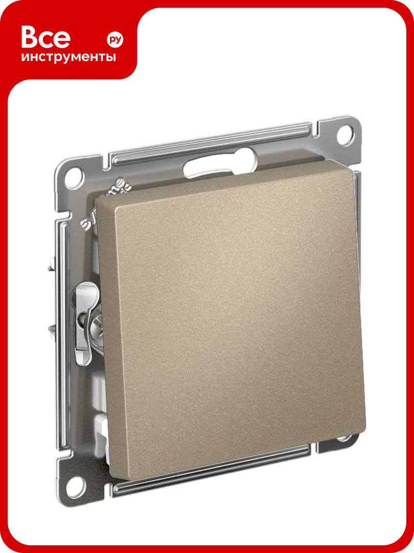 Механизм выключателя Systeme Electric 1-кл. ATLAS DESIGN сх.1 10АХ шампань