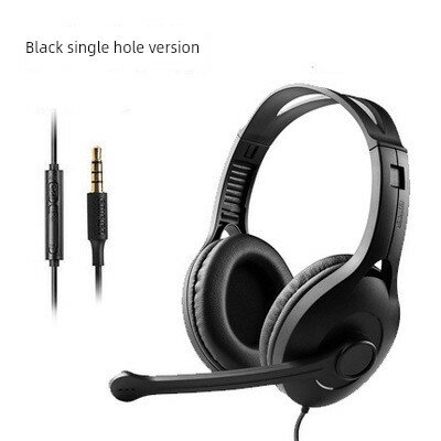 Черная гарнитура Sennic с микрофоном, одиночный 3.5 мм разъем для мобильных телефонов, овер-эар для онлайн обучения