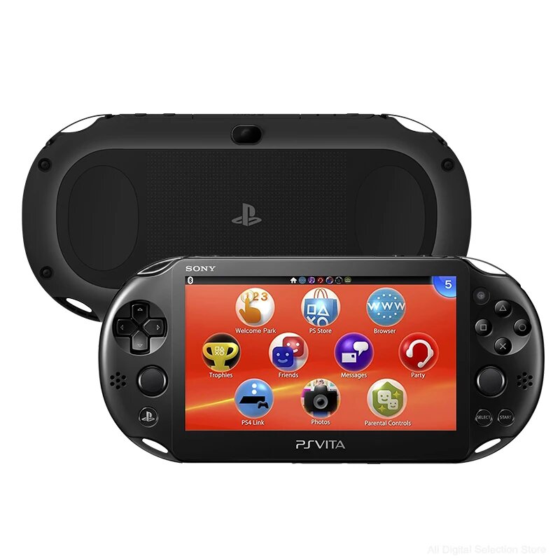 Sony PS Vita 2000 Slim Консоль с картой памяти 64/128 ГБ Unbreaked version, Черный, Black