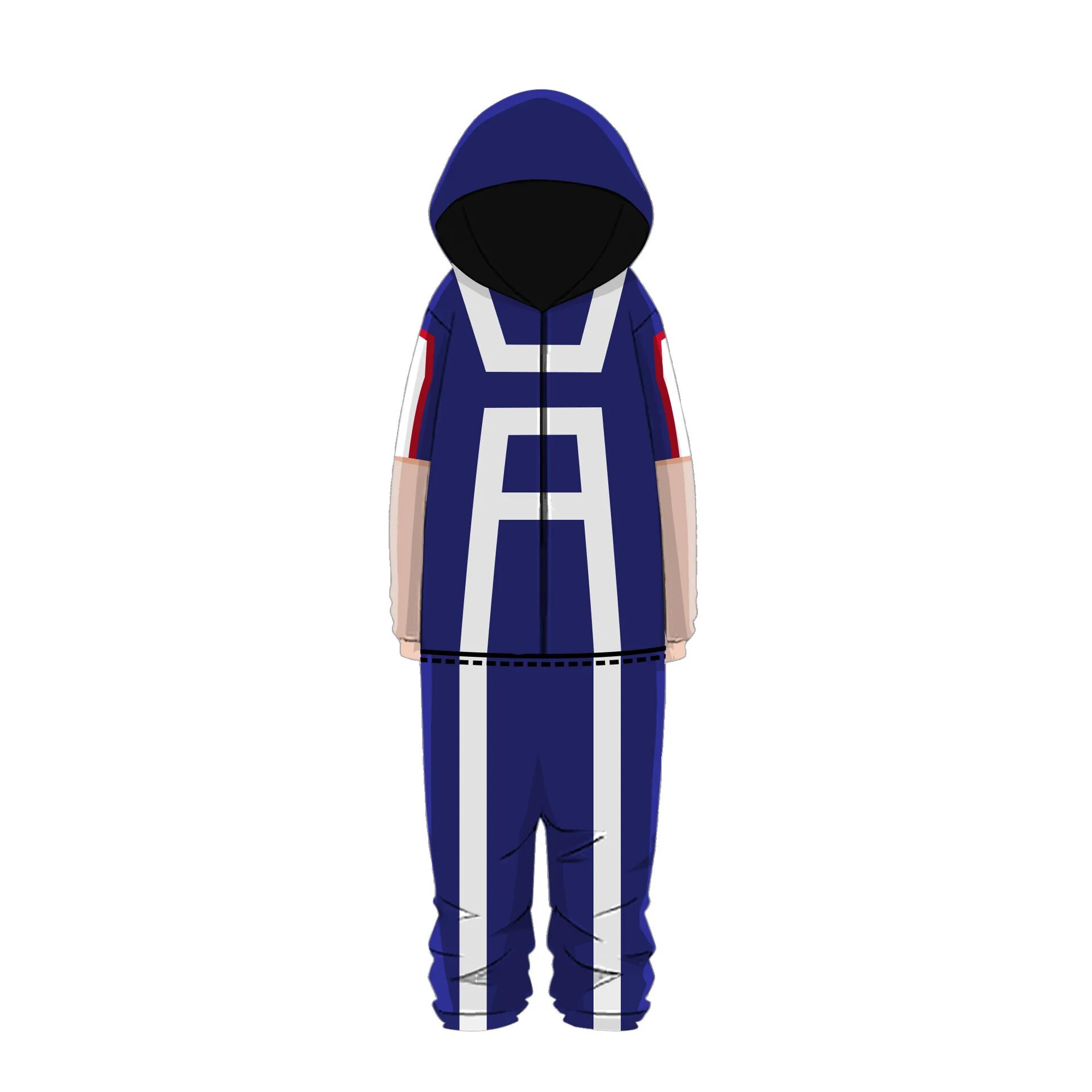 Косплей костюм My Hero Academia Деку Бакуго Кацуки Тодороки боди из полиэстера Темно-синий, XXL, 4