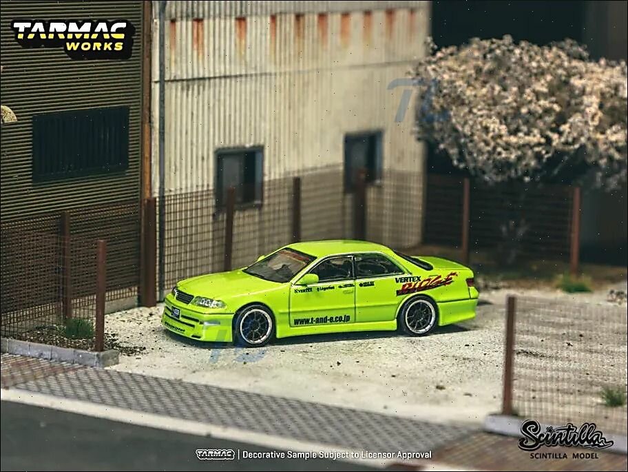 Машинка 1/64 VERTEX Toyota Mark II JZX100 Light Green - Tokyo Auto Salon 2025 Special Edition Литой под давлением автомобильной модели