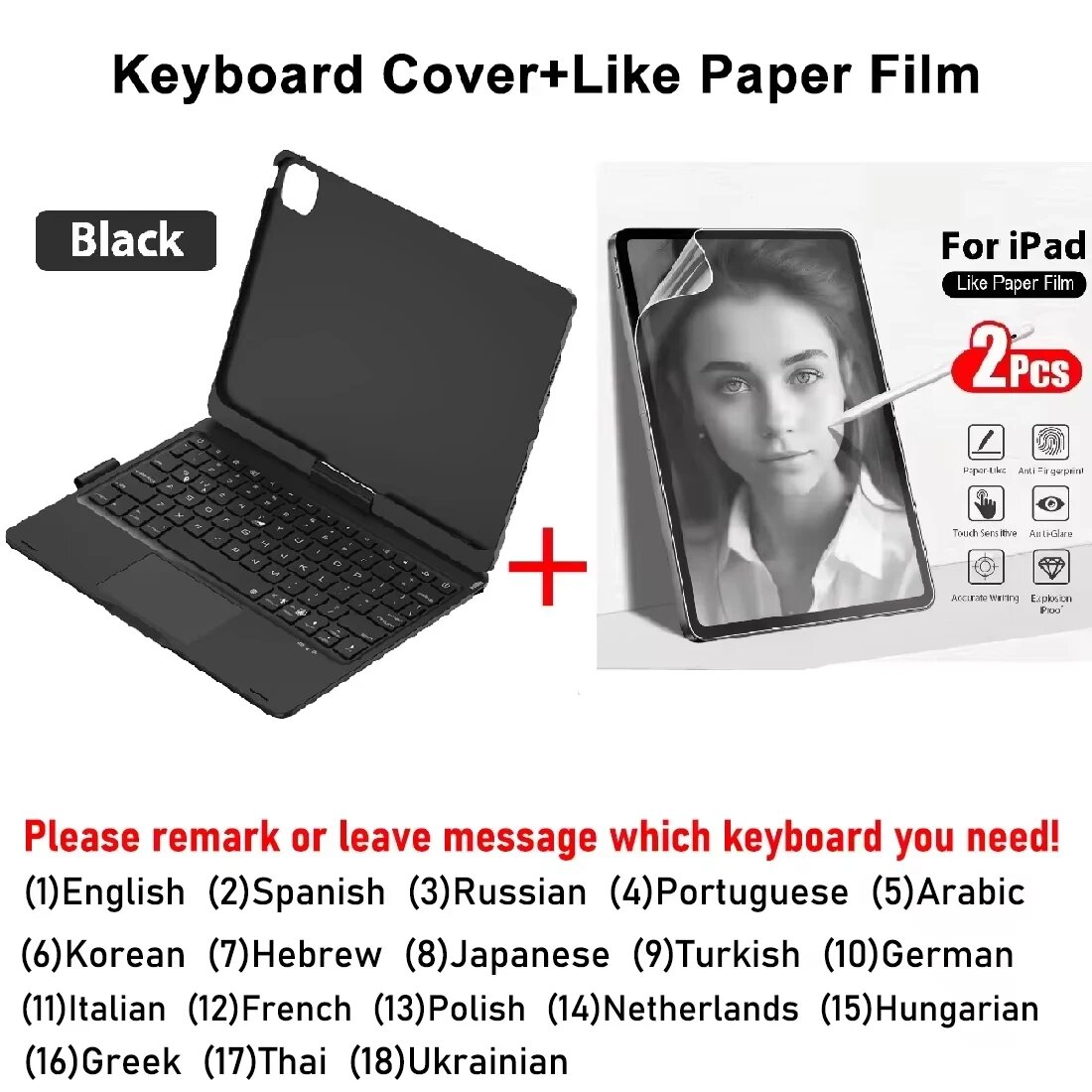 Волшебная клавиатура для iPad Air 11 13 M2 2024/M3 2025, iPad Pro 11 M4 2024/Pro 13 M4, для iPad Pro 11 12,9 Air 4 5 10,9 iPad 10,2 7/8/9th 10-го поколения, чехол-клавиатура Русская раскладка клавиатуры