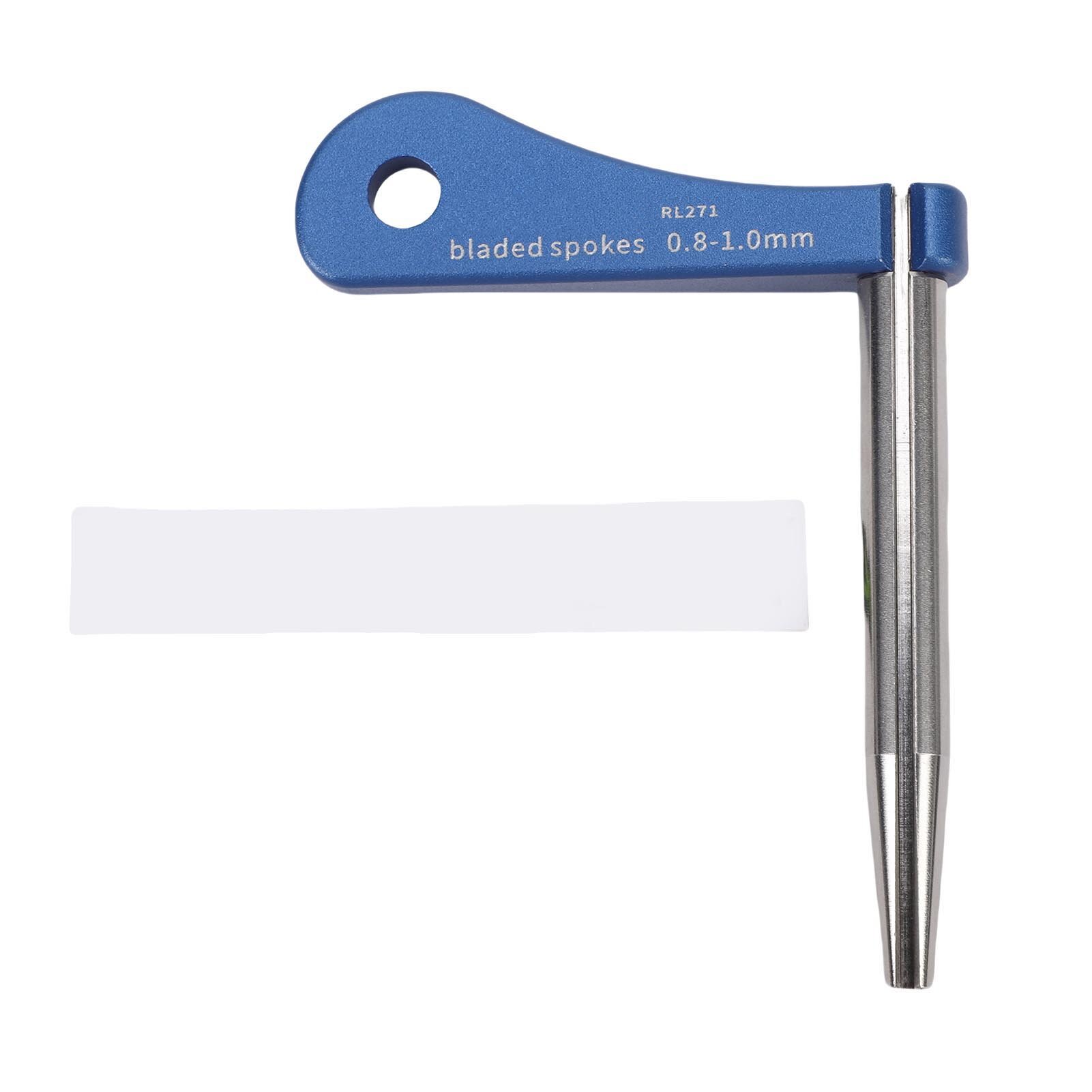 Инструмент для ремонта и регулировки спиц велосипеда, держатель для плоских спиц из алюминия и стали, гаечный ключ для ремонта и регулировки спиц толщиной от 0,8 до 1,0 мм.