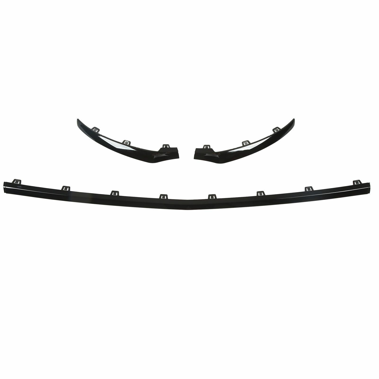 3 шт. сменная нижняя накладка переднего бампера глянцевого черного цвета для Mercedes Benz GLC Class X253 C253 AMG Line Pre Facelift 2016 2019