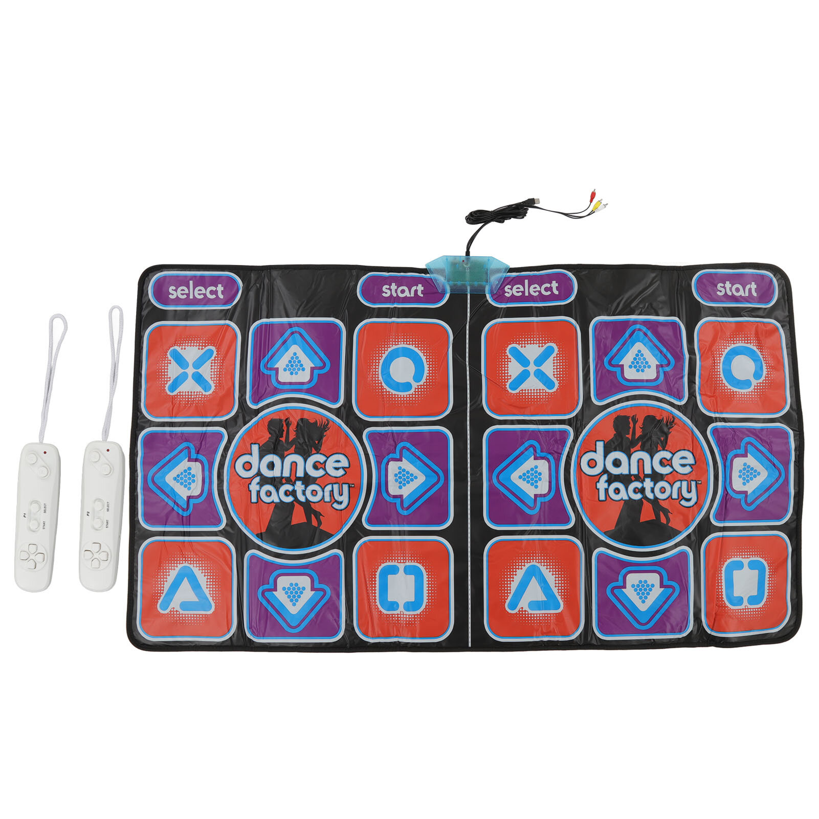 Электронный танцевальный коврик, беспроводной, для двух игроков, AV-интерфейс, пульт дистанционного управления, высокочувствительный коврик для телевизора