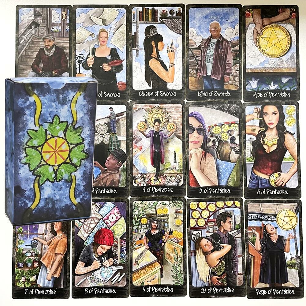 Pocket of Peers Tarot Колода Таро из 80 карт с участием людей из постоянно растущего сообщества гадателей 10,3*6 см