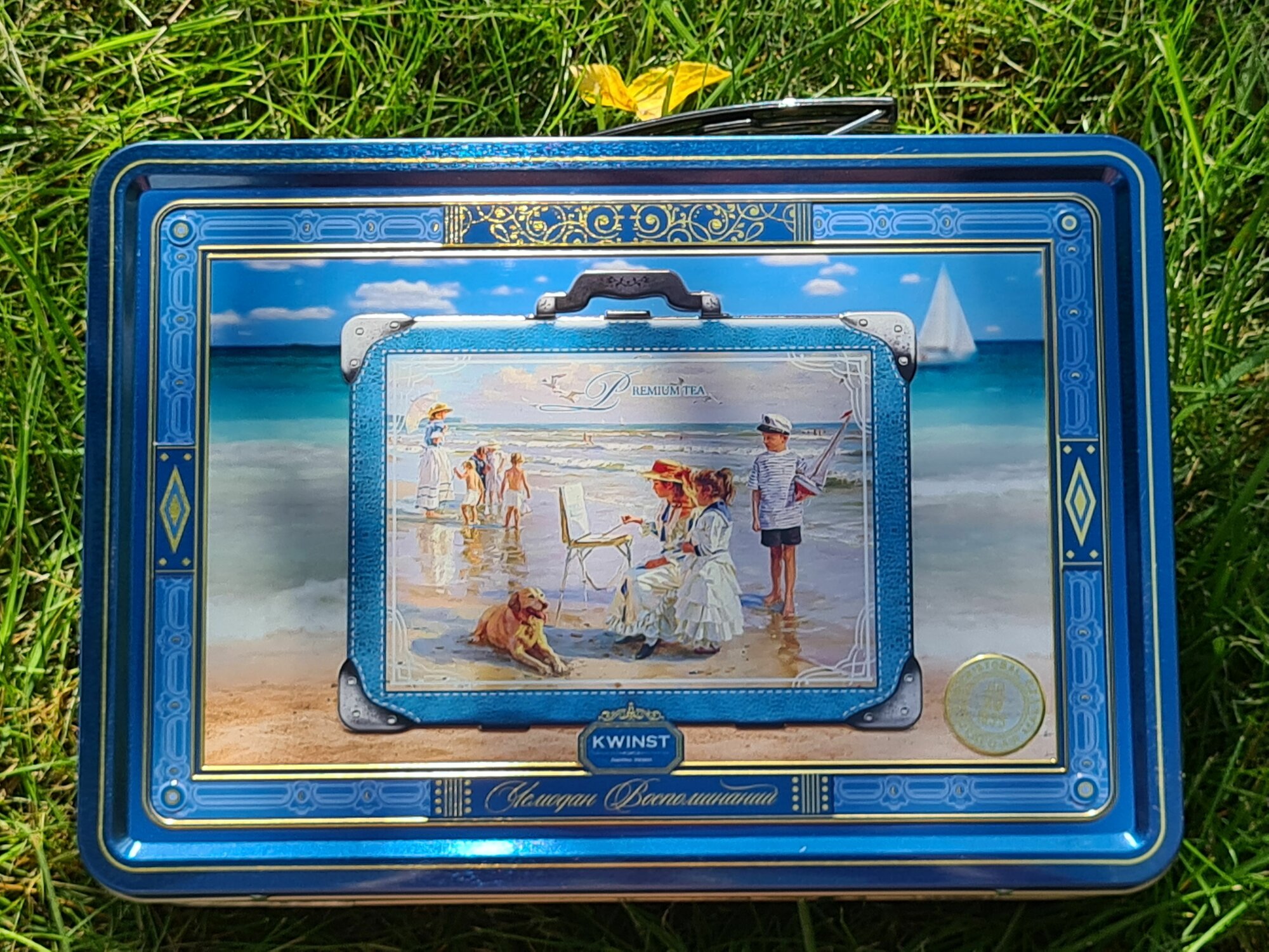 Чай черный цейлонский крупнолистовой OPA в металлическом сундуке 500гр (синий ) расфасован в Шри-Ланка