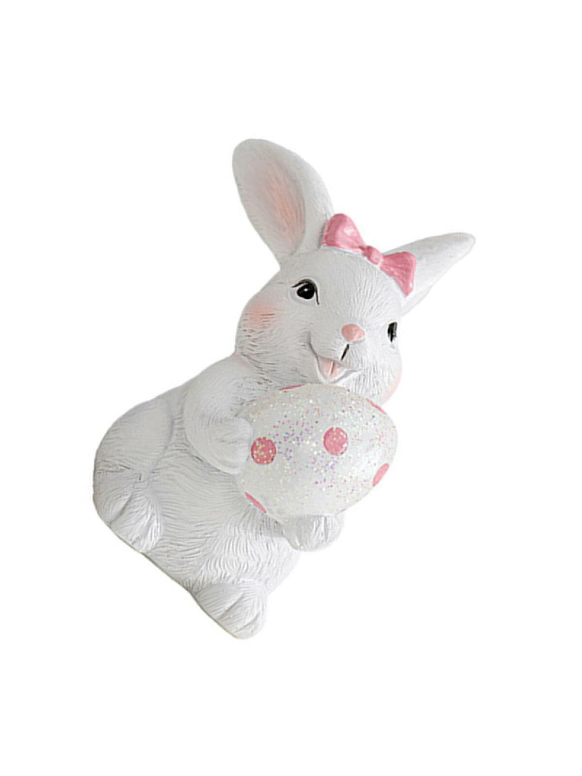 Милая фигурка из смолы Easters Rabbit and Eggs для праздничного оформления столешниц