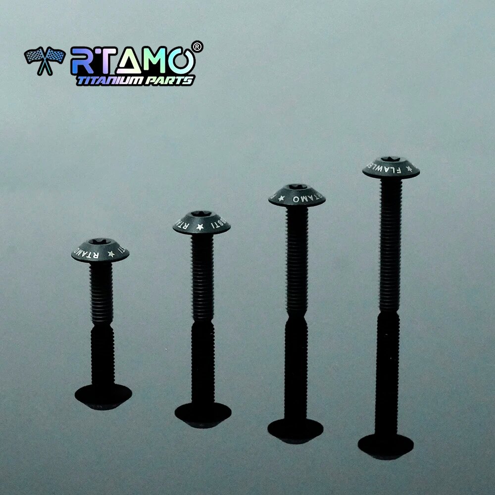 RTAMO Болты из титанового сплава M5/M6x12/15/20/25/30 мм Black (1piece), M6x25mm