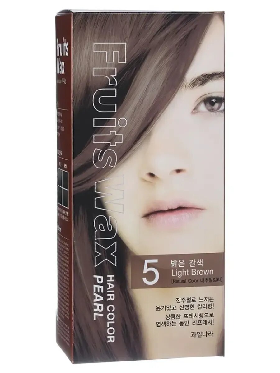 Краска для волос Welcos Hair Care Fruits Wax Pearl Hair Color, Краска для волос на фруктовой основе, 05