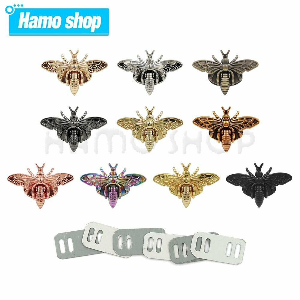 Застёжка для сумки в форме пчелы, премиум фурнитура для кожаных сумок, ремней и ручной работы, декоративный замок-украшение