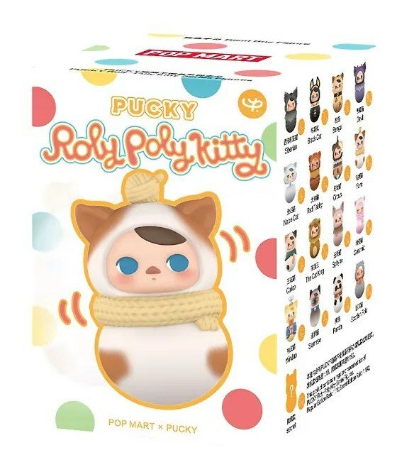 Фигурка коллекционная Pop Mart Pucky Roly-Poly Kitty Series в ассортименте, в непрозрачной Сюрприз-коробке 8х6х6 (67999)