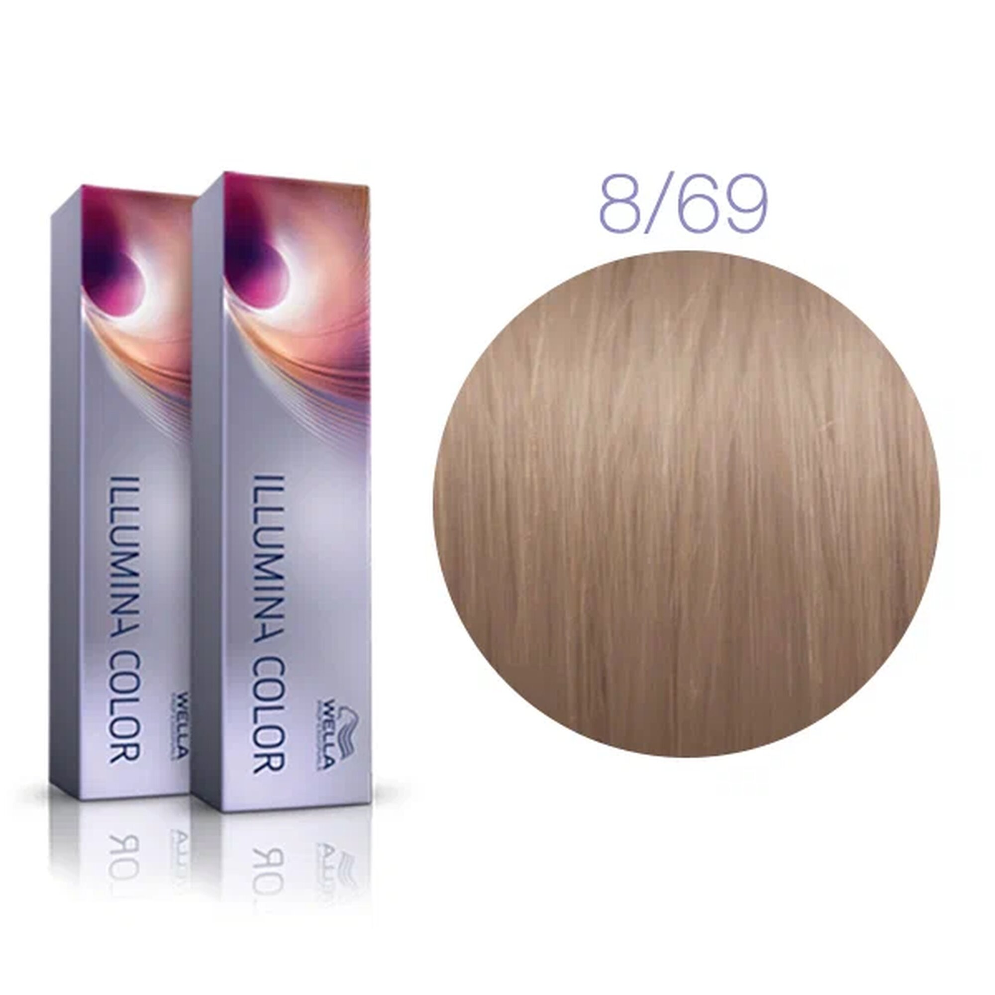 Wella Professionals Illumina Color стойкая крем-краска для волос, 8/69 светлый блонд фиолетовый сандре, 60 мл